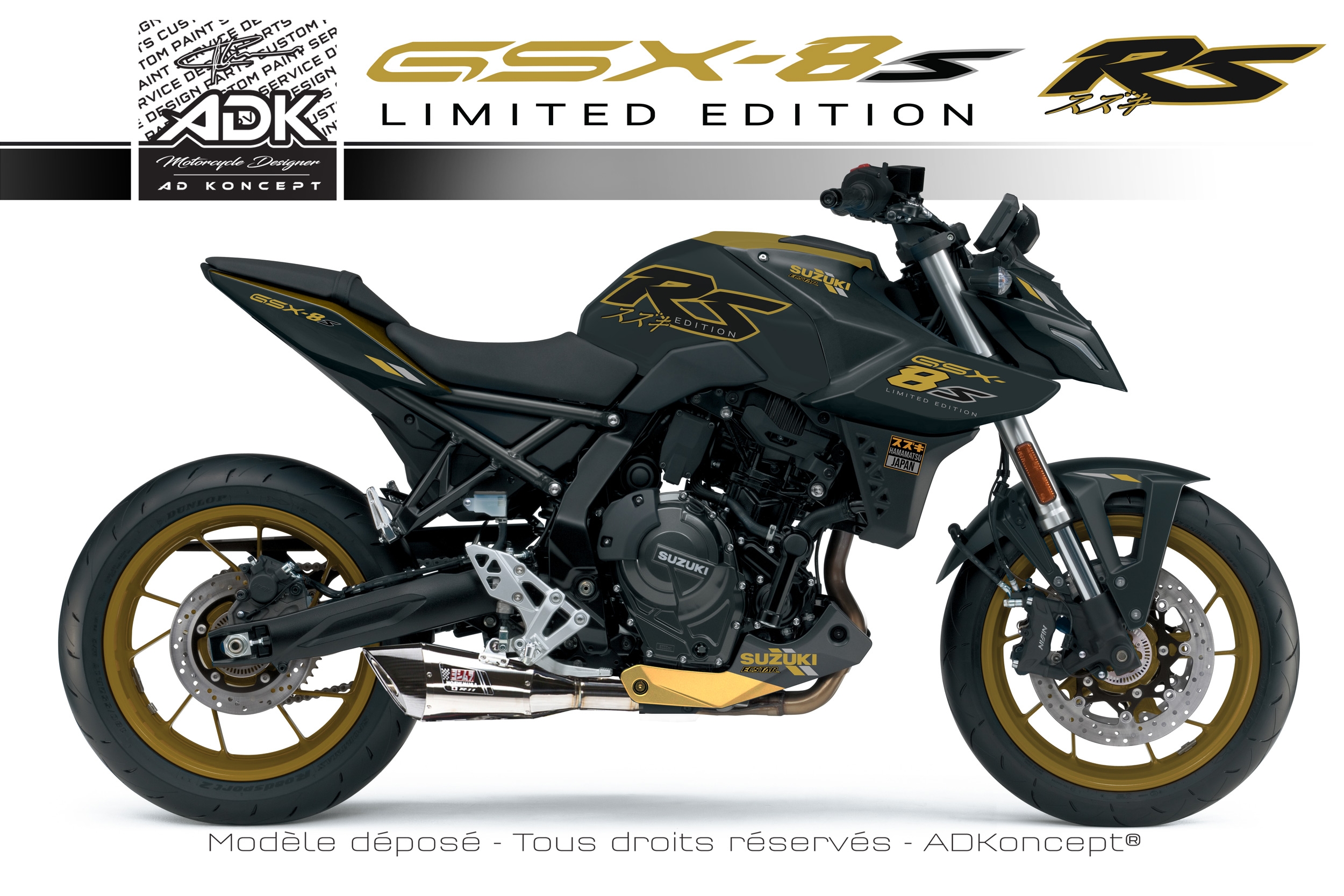 Le nouveau roadster Suzuki GSX-8S déjà personnalisé par AD Koncept