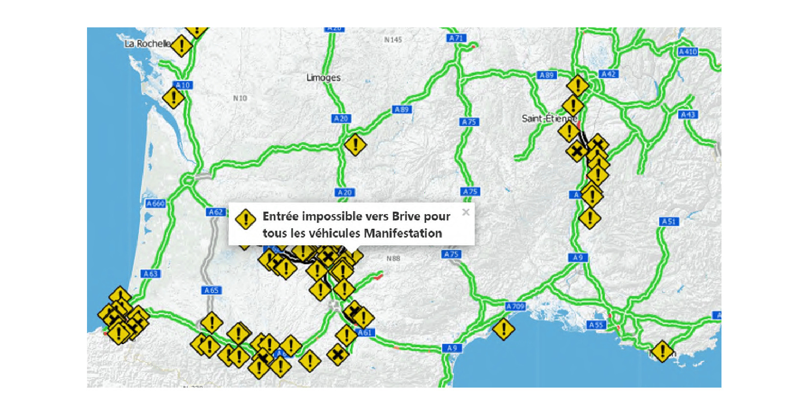 Manifestation des agriculteurs : le point à la mi-journée sur le réseau ...