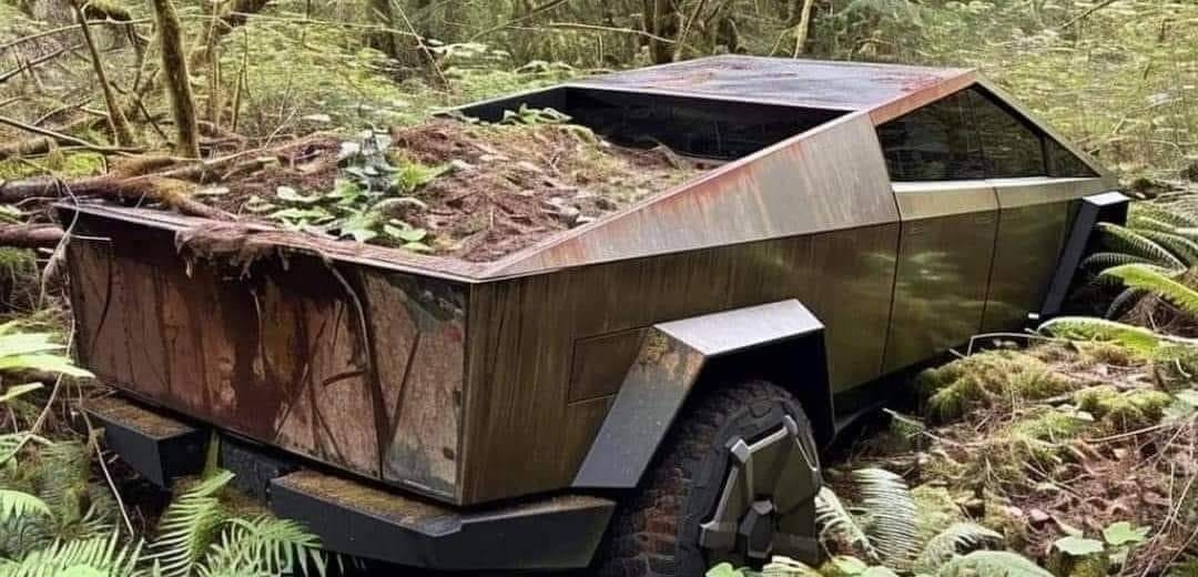 La rouille du Tesla Cybertruck moquée sur les réseaux sociaux