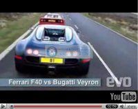 La vidéo du jour : Bugatti Veyron vs. Ferrari F40