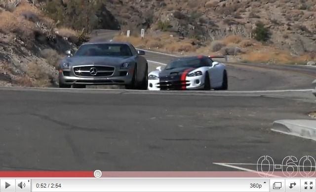Dodge Viper ACR vs Mercedes SLS : le jogging contre le smoking