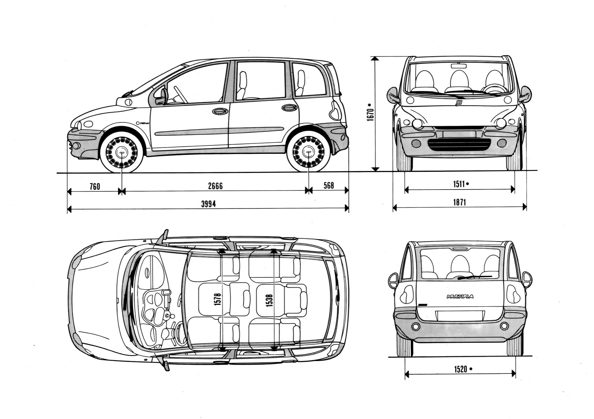 Photos Fiat Multipla - Caradisiac.com